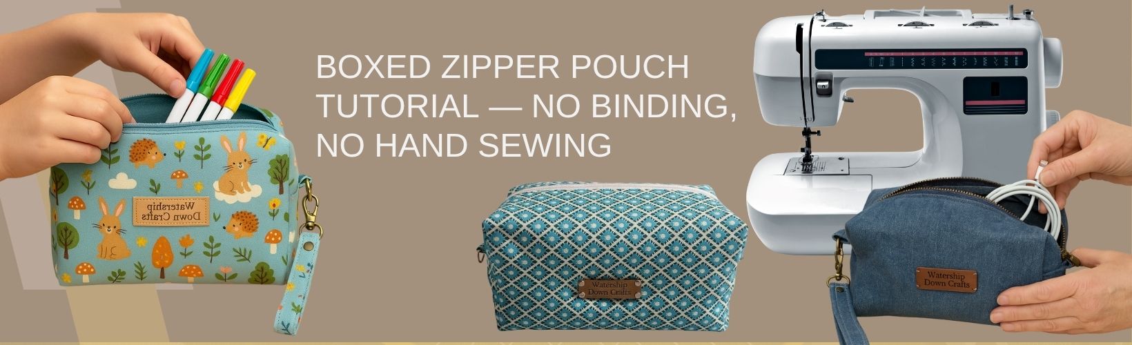 How to Sew a Boxed Zipper Pouch Without Binding or Hand Sewing