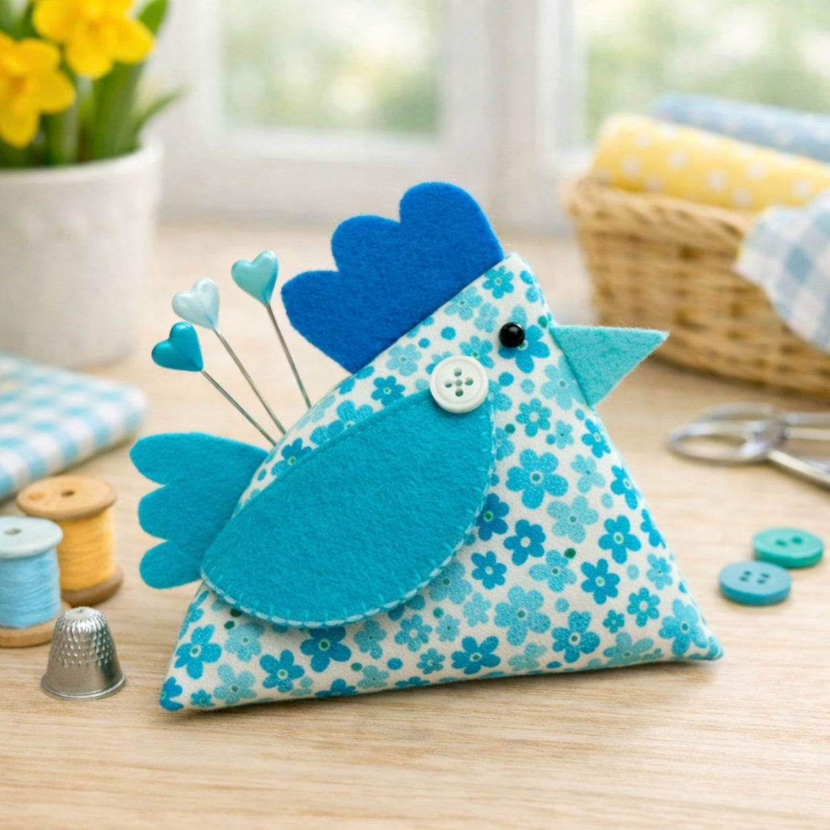 Fabric Chicken Sewing Tutorial | Printable Template + Pattern Weight