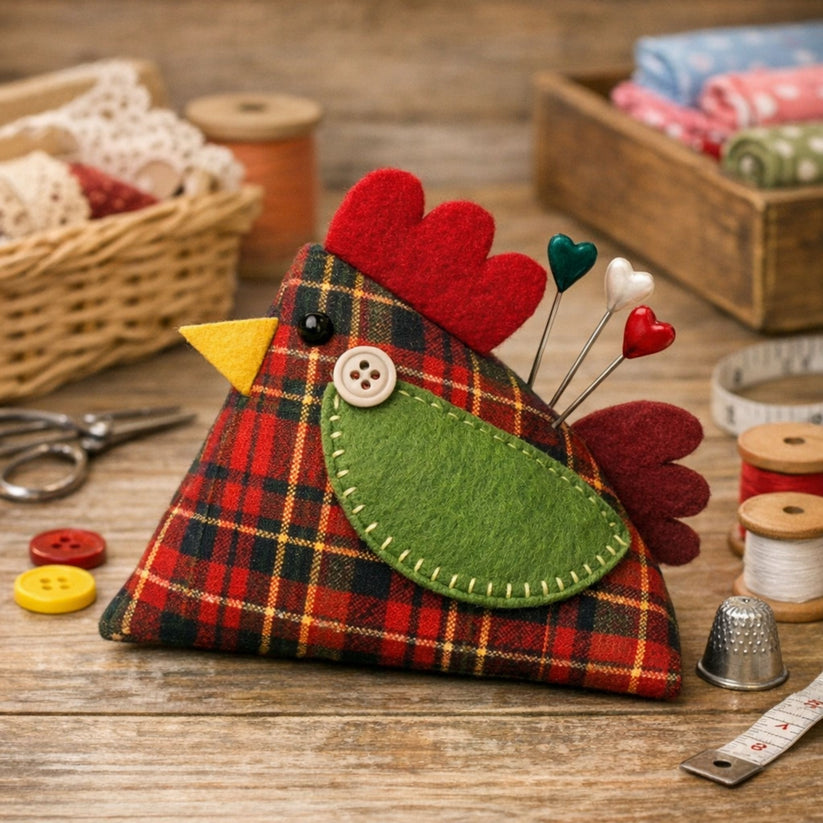 Fabric Chicken Sewing Tutorial | Printable Template + Pattern Weight