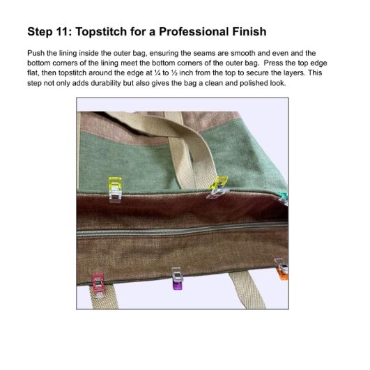 How to Insert a Zip in a Bag – Printable Recessed Zipper Tutorial (PDF