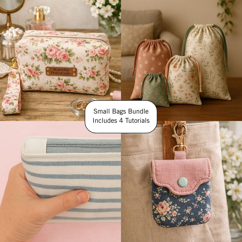 Small Bags Sewing Bundle – 4 PDF Tutorials